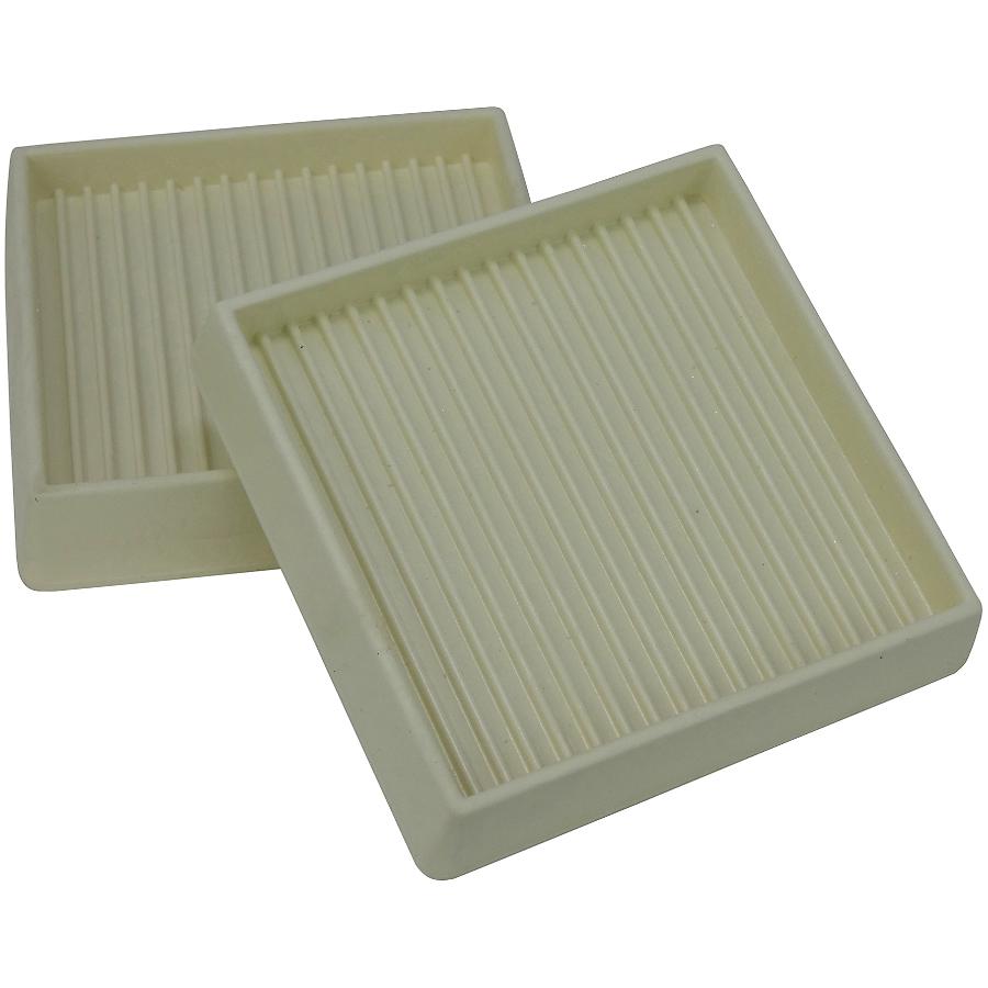 Shepherd Hardware Products: 2 Pack 3" Square Beige Rubber Caster Cups ...
