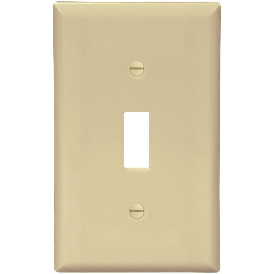 Eaton: Ivory Plastic 1-Toggle Switch Plate :: Brantford Home Hardware